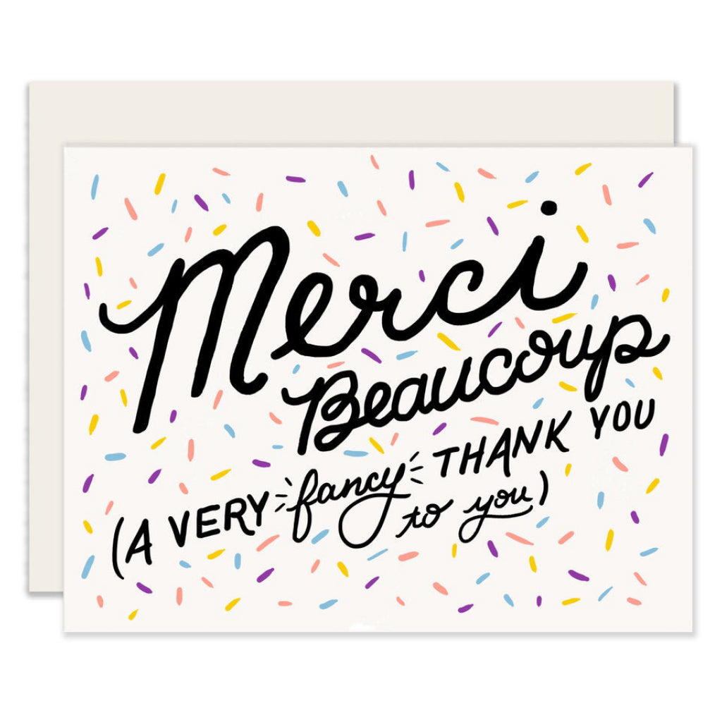 Merci Beaucoup Fancy Thank You Card | Slightly Stationery – Outer Layer