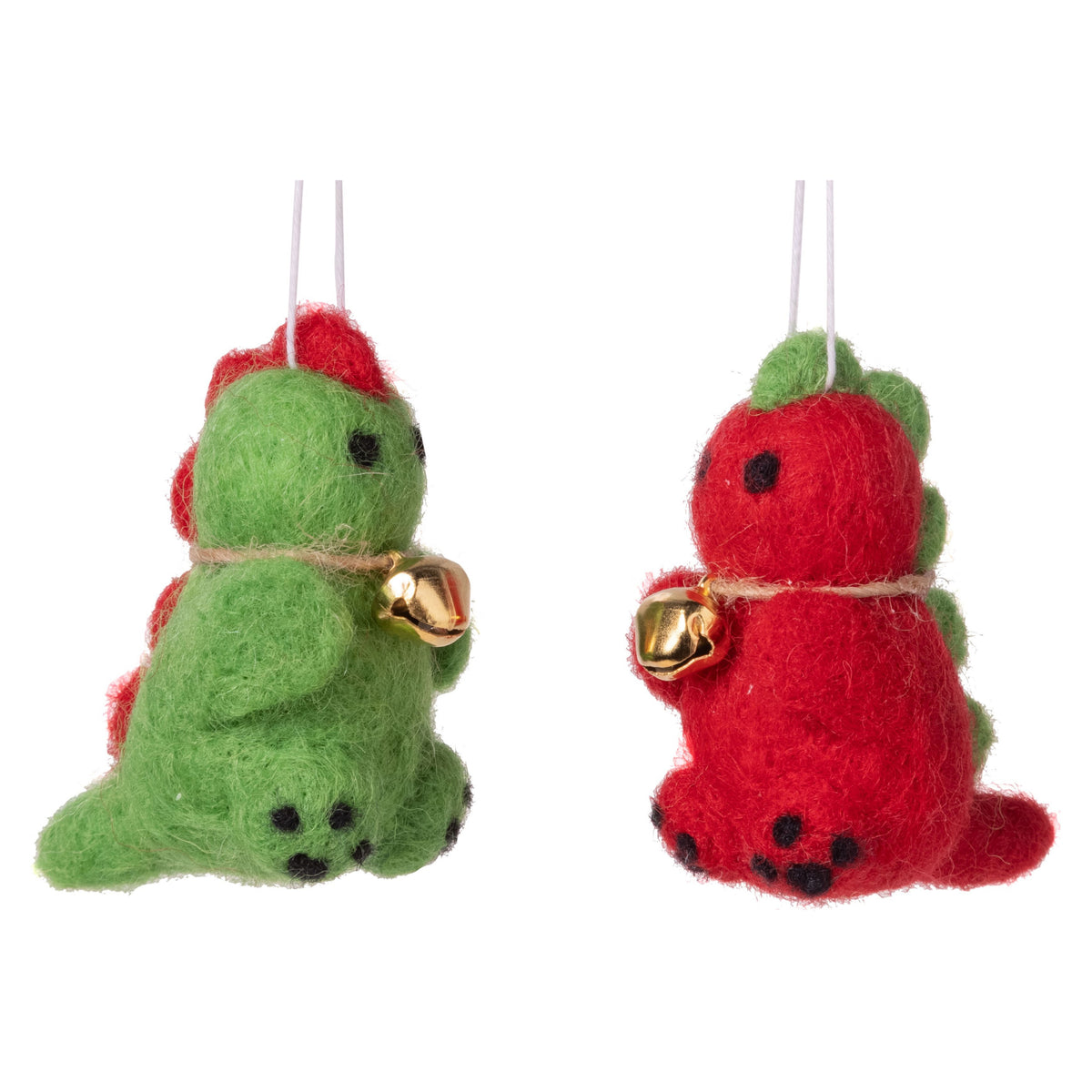 Mini Felt Dino Ornament With Bell | Silver Tree – Outer Layer