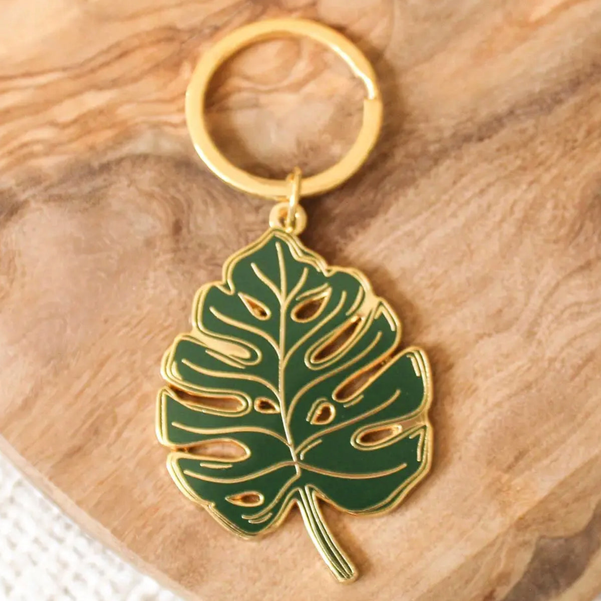 Monstera Leaf Keychain | Elyse Breanne Design – Outer Layer