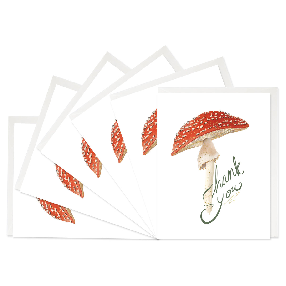 Mushroom Thank You Boxed Notecards | Good Juju Ink – Outer Layer