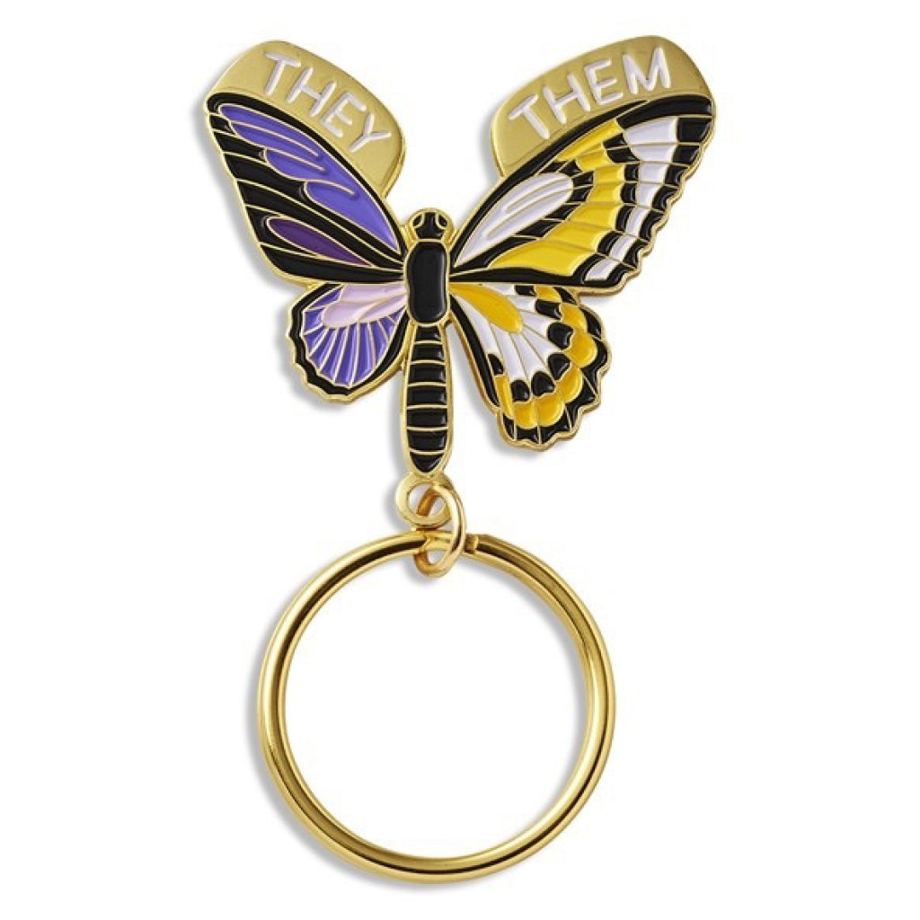 Non-Binary Butterfly Keychain | The Found – Outer Layer