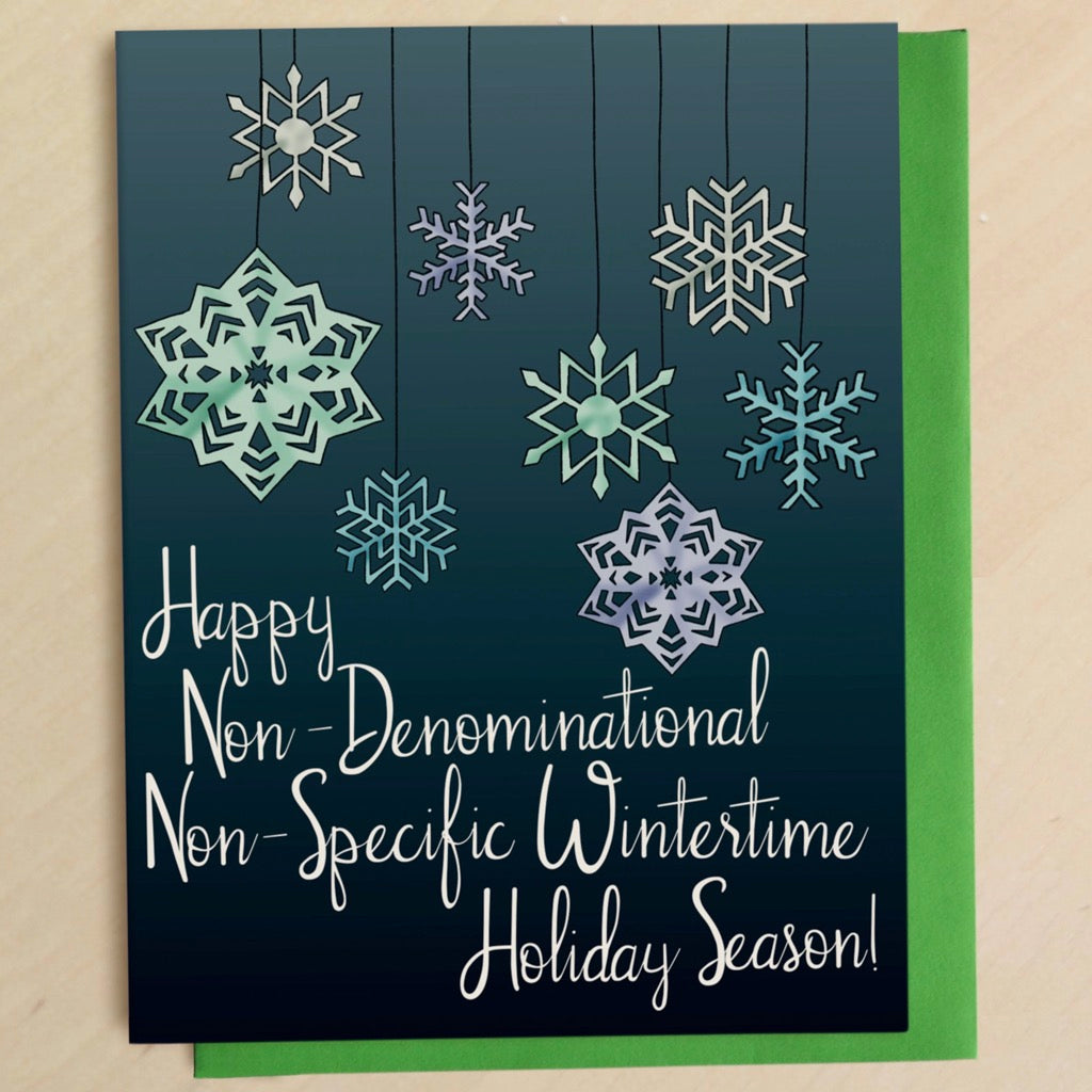 Non-Denominational Winter Holiday Card | Greetings from Bergen Place ...