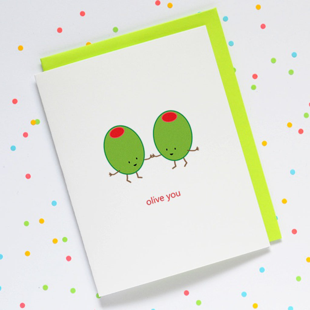 Olive You Card by Queenie's Cards | I Love You Valentines Day Card ...