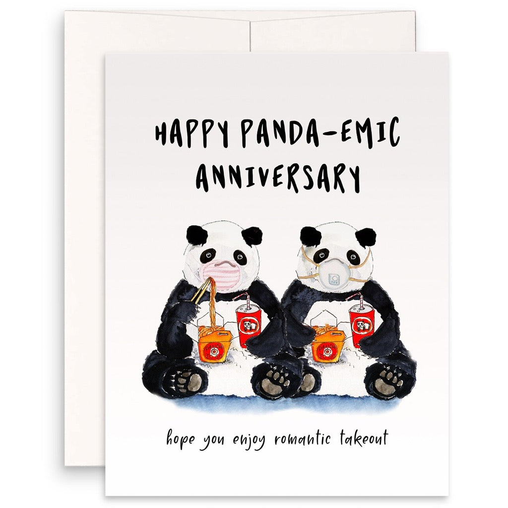 Panda Pandemic Anniversary Card | Liyana Studio – Outer Layer