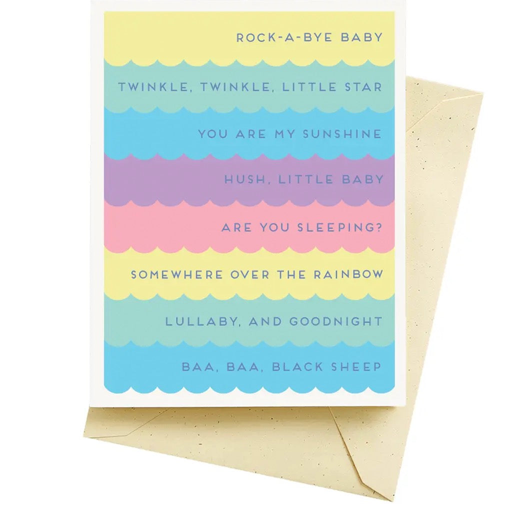 Pastel Lullabies Baby Card | Seltzer Goods – Outer Layer