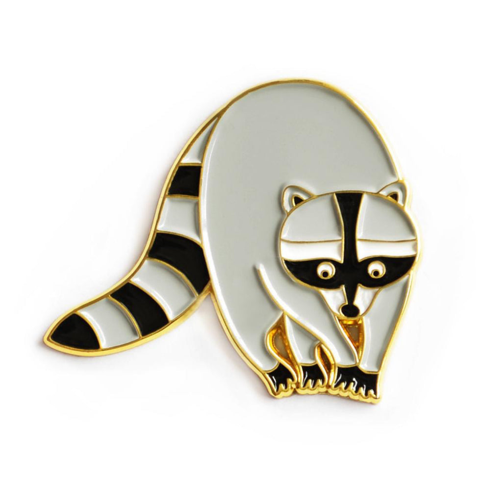 Raccoon Enamel Pin by Queenie's Cards – Outer Layer