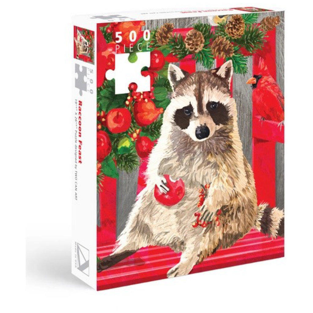 Red Handed Raccoon 500 Piece Puzzle | Allport Editions – Outer Layer