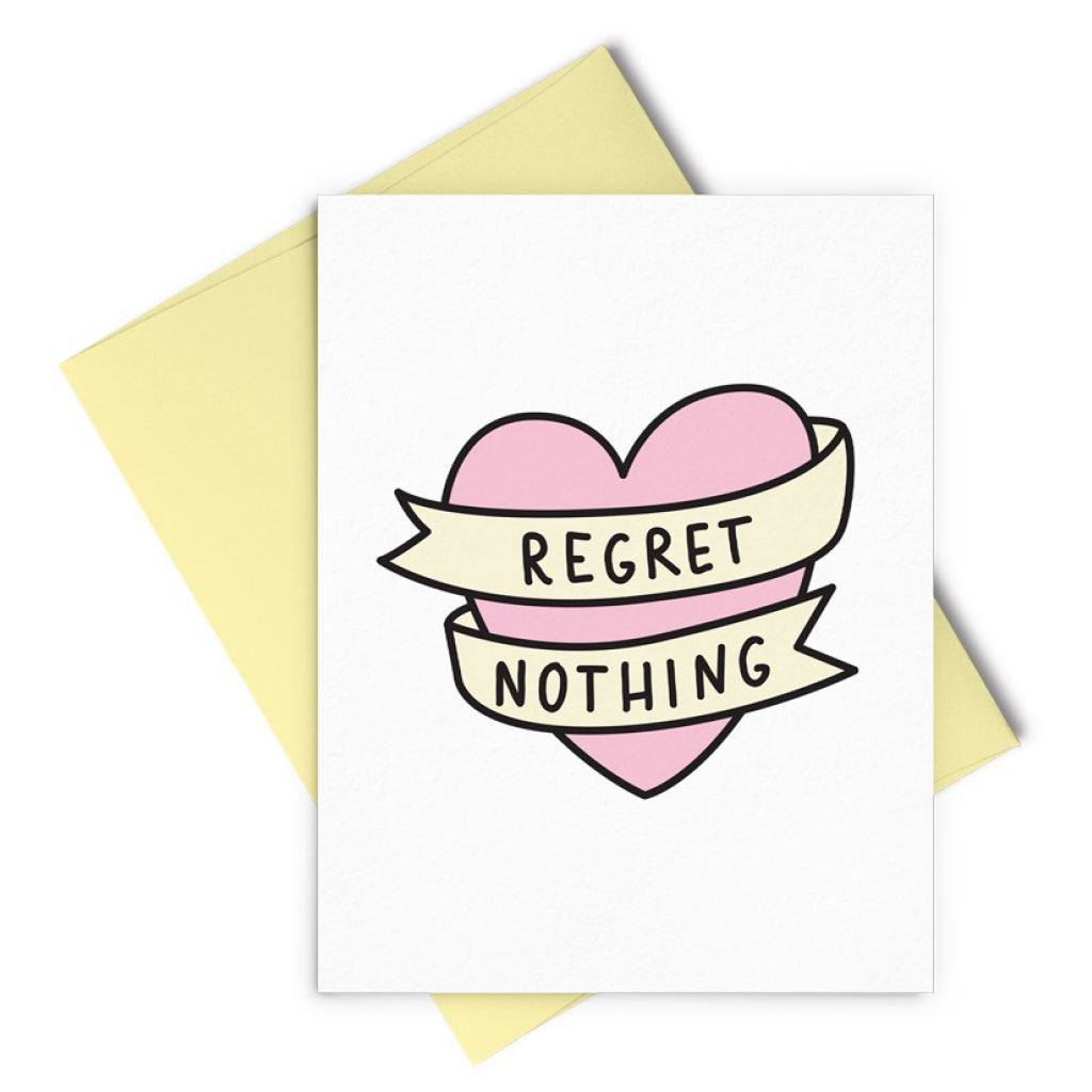 Regret Nothing Heart Card | Talking Out Of Turn – Outer Layer