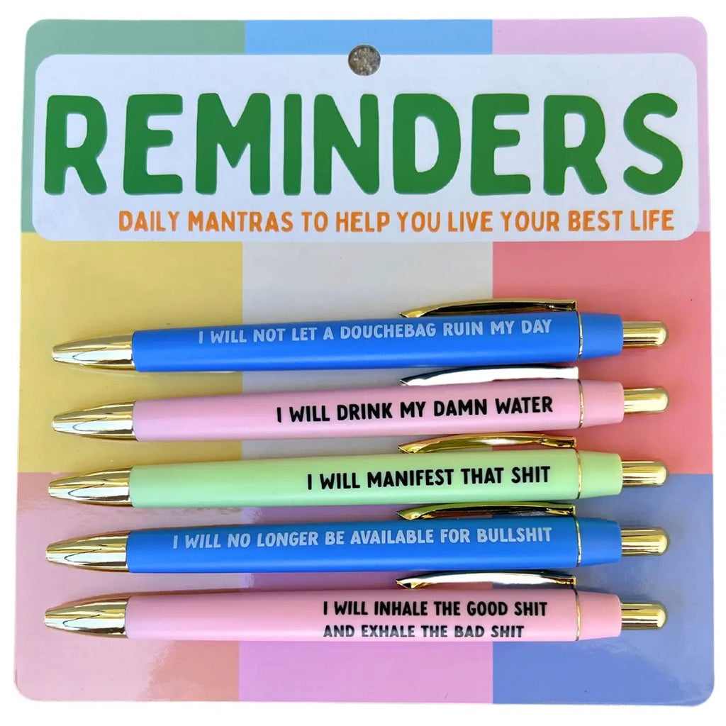 Reminders Pens Set of 5 | Fun Club – Outer Layer