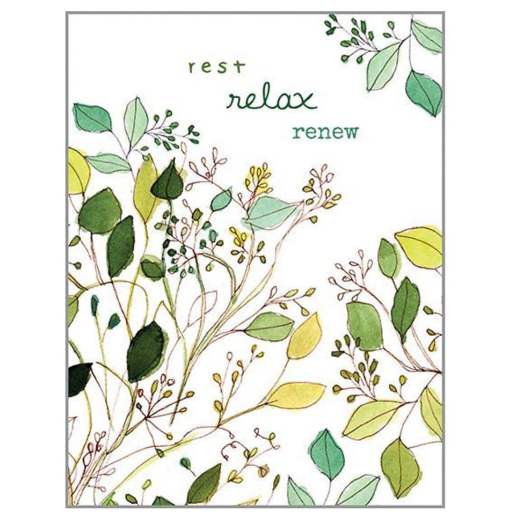 Rest Renew Relax Get Well Card | Gina B Designs – Outer Layer