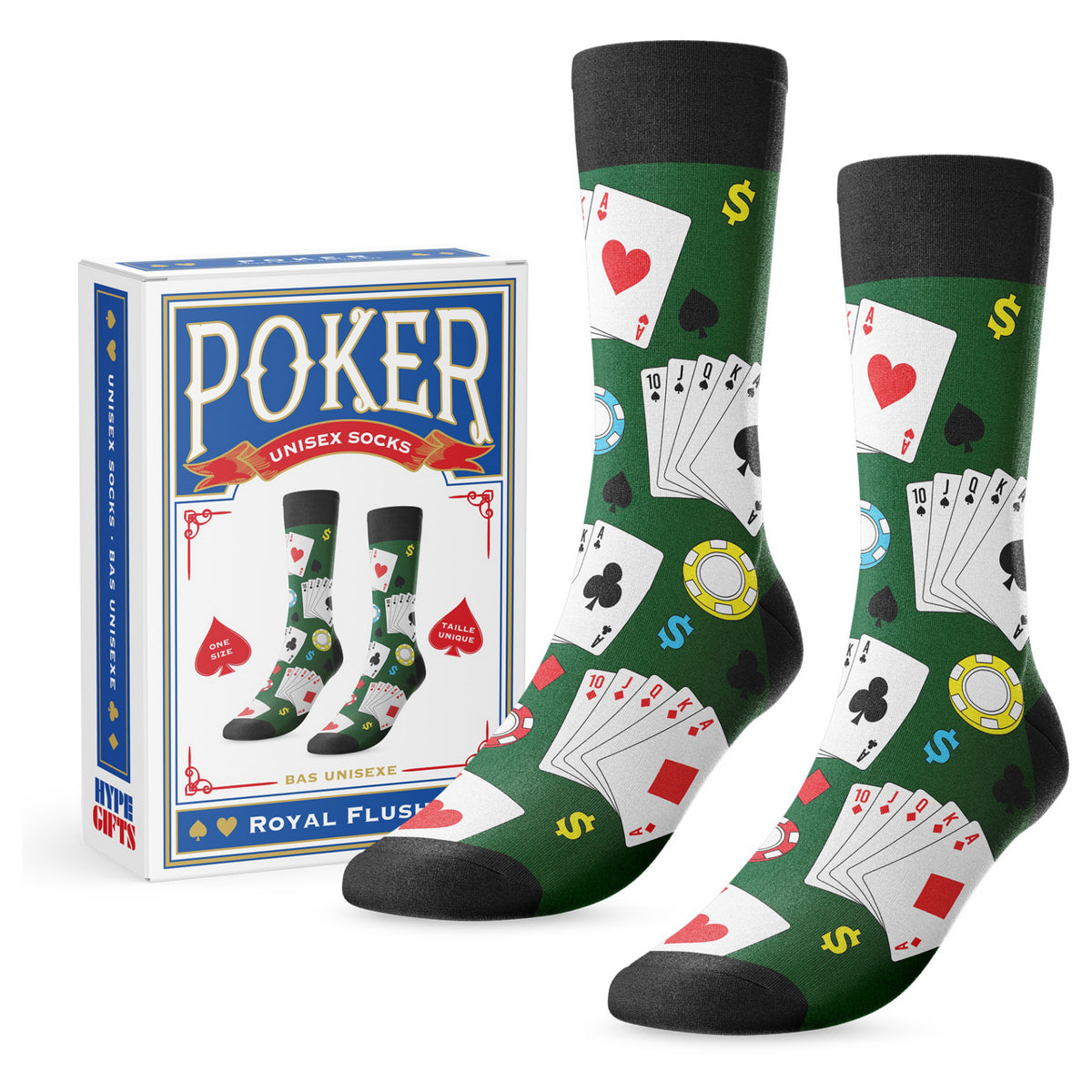 Royal Flush Poker Socks | Main and Local – Outer Layer