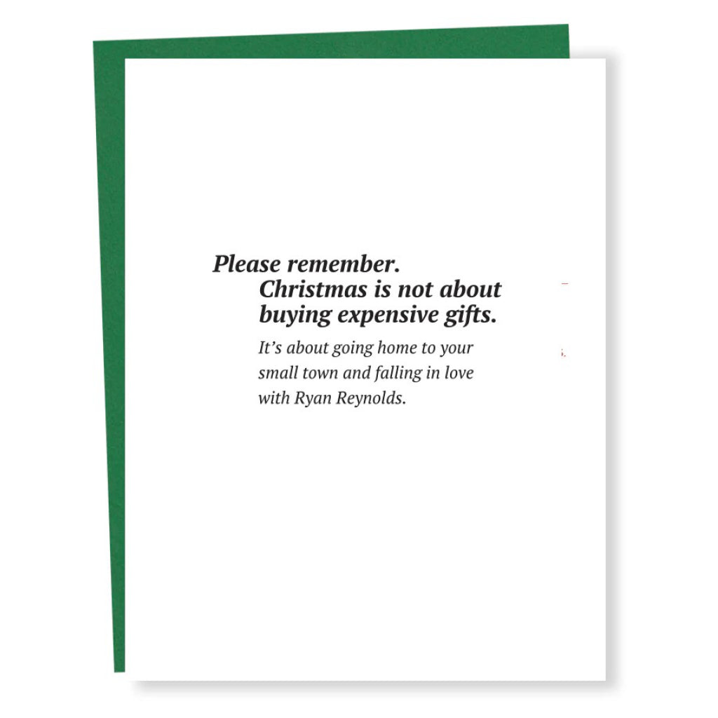 Ryan Reynolds Holiday Movie Plot Card | Sapling Press – Outer Layer