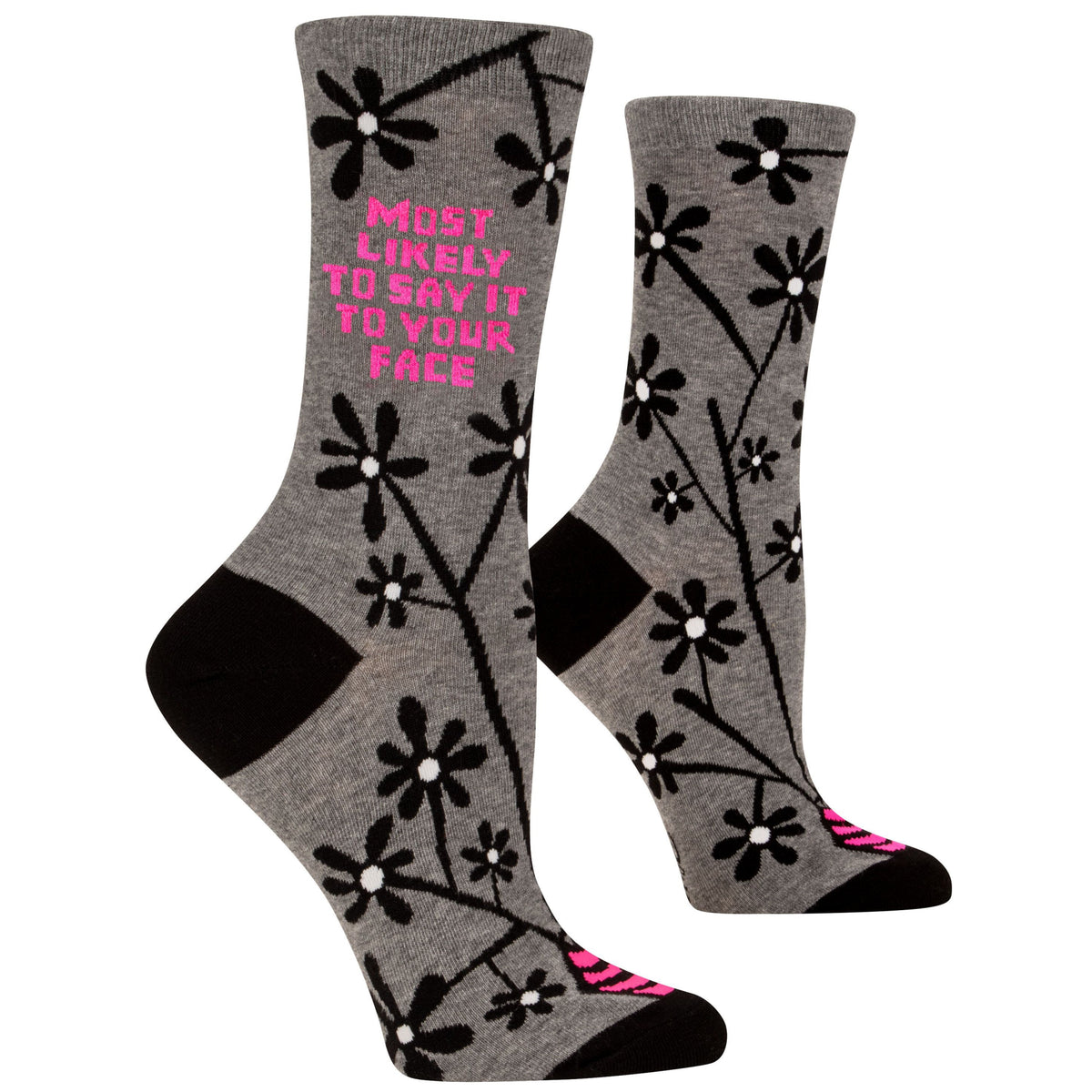 Say It To Your Face Crew Socks Blue Q Outer Layer