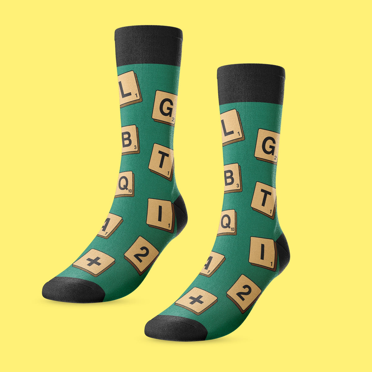 Scrabble Pride Socks | Main and Local – Outer Layer