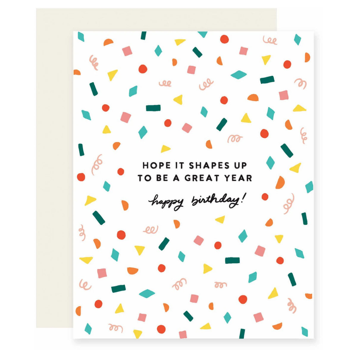 Shapes Up Birthday Card | Slightly Stationery – Outer Layer