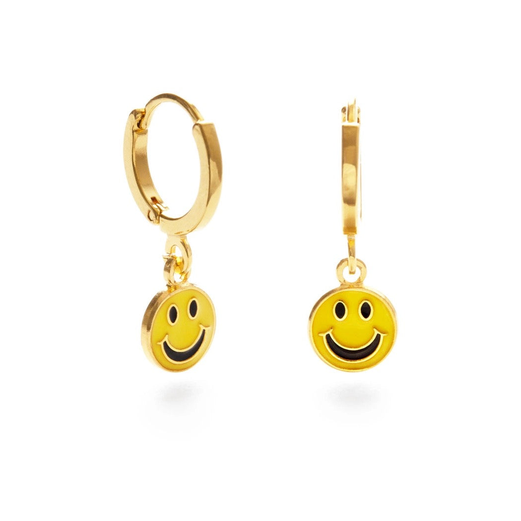 Smiley Face Huggie Hoops | Amano Studio – Outer Layer