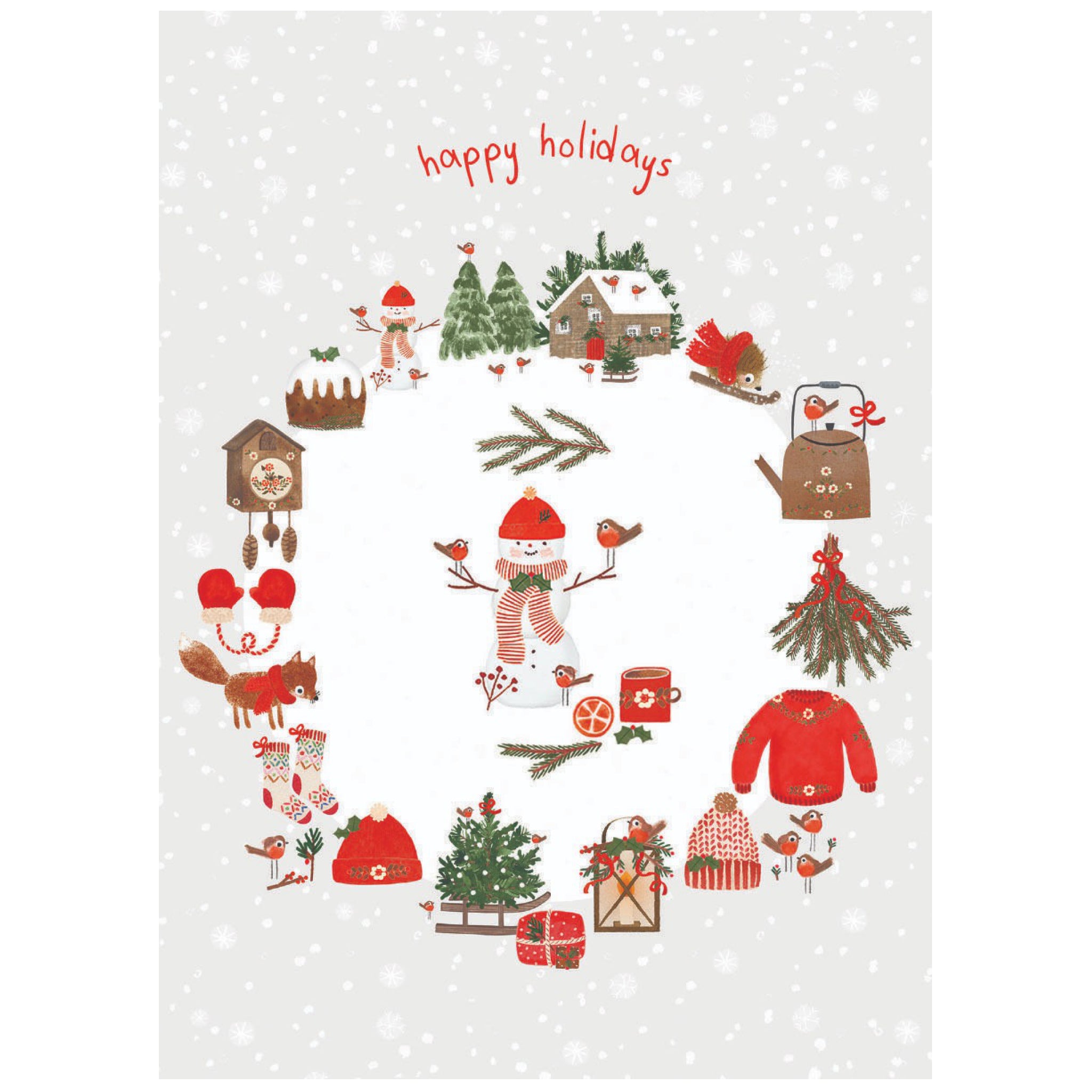 Snowy Icons Holiday Card | Calypso Cards – Outer Layer