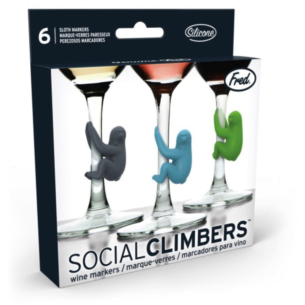 Social Climbers Sloth Drink Markers by Fred & Friends - Outer Layer
