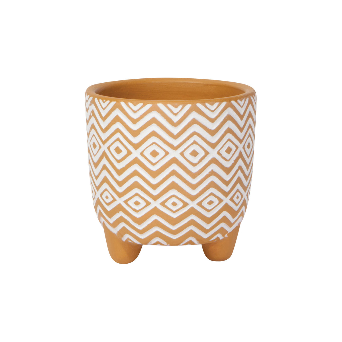 Spark Plant Pot Saffron & White Small | Danica – Outer Layer