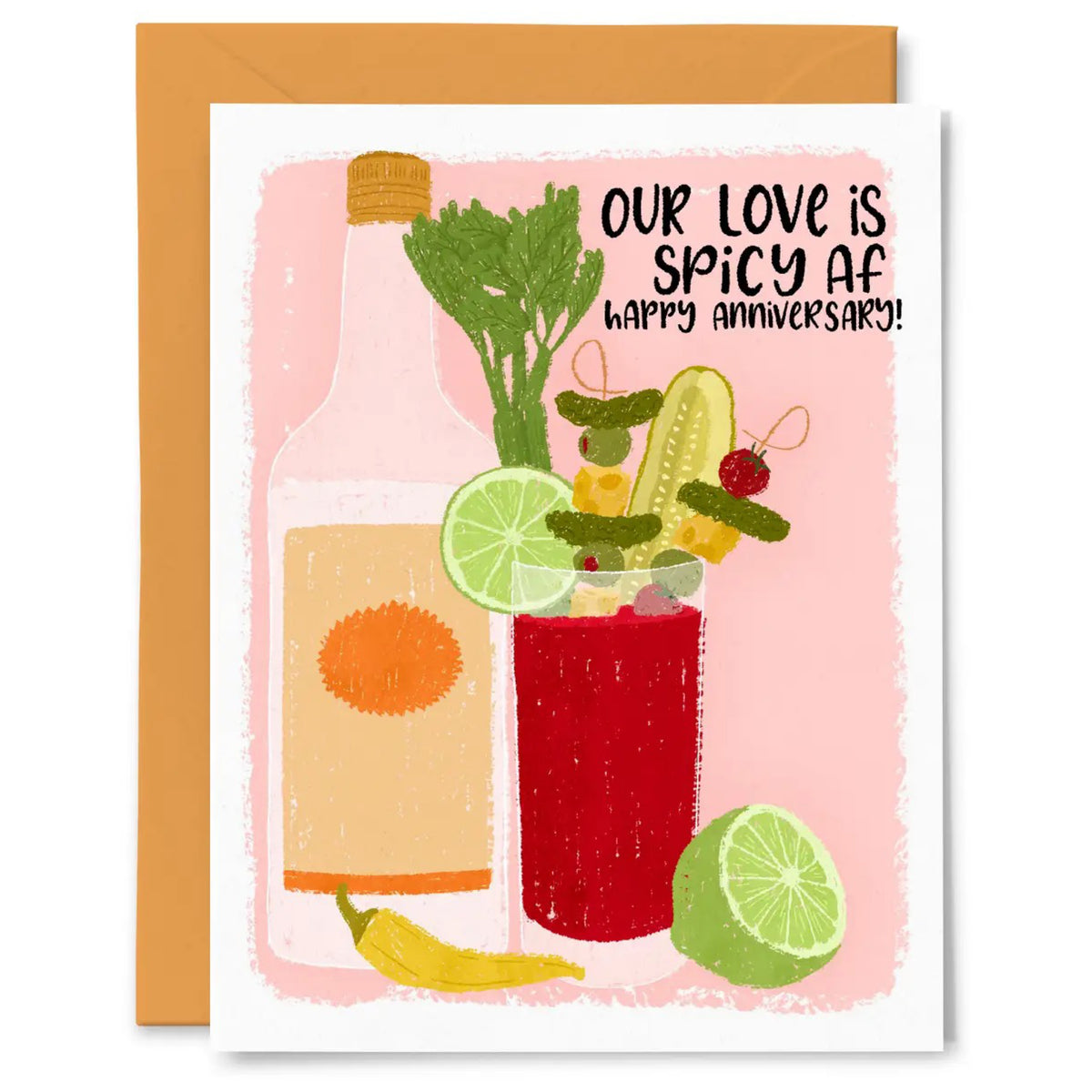 Spicy AF Anniversary Card | Paper Bunny Press – Outer Layer