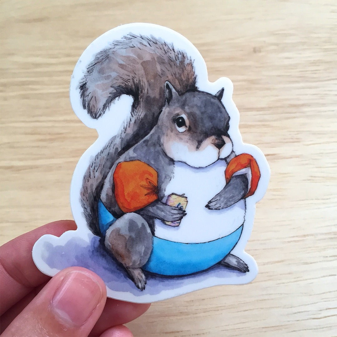 Squirrel With Floaties Sticker by Paper Wilderness – Outer Layer