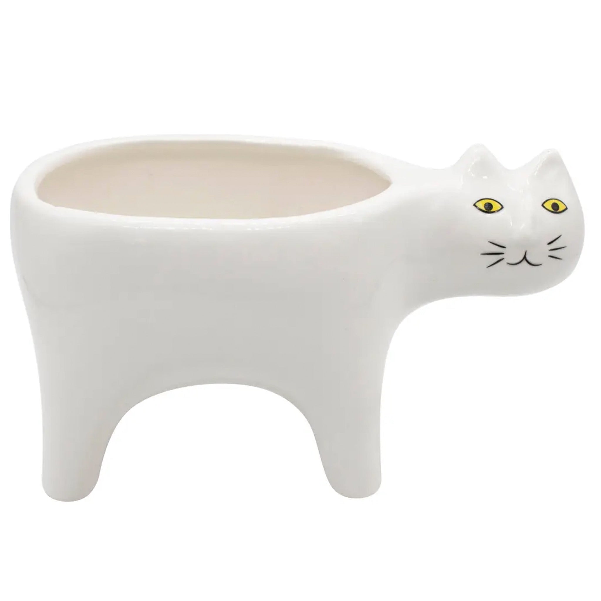 Standing Cat White Planter Pot | Springer Decor – Outer Layer