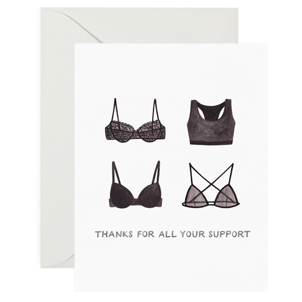 Support Bras Thank You Card by Amy Zhang Creative – Outer Layer
