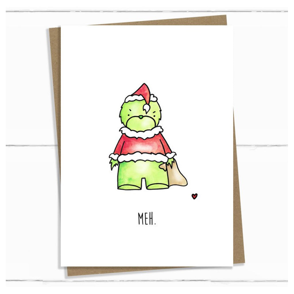 The Grinch Meh Holiday Card | Baun Bon – Outer Layer