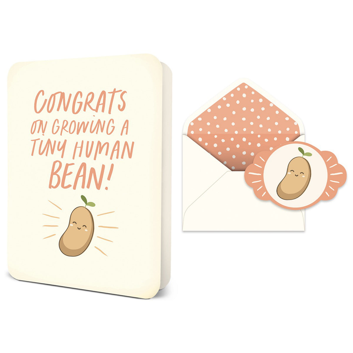 Tiny Human Bean Deluxe Greeting Card | Studio Oh – Outer Layer