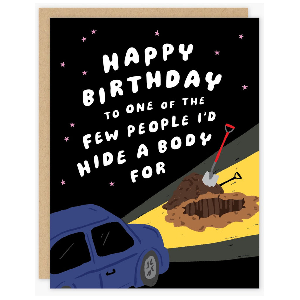 True Crime Birthday Card | Party of One – Outer Layer