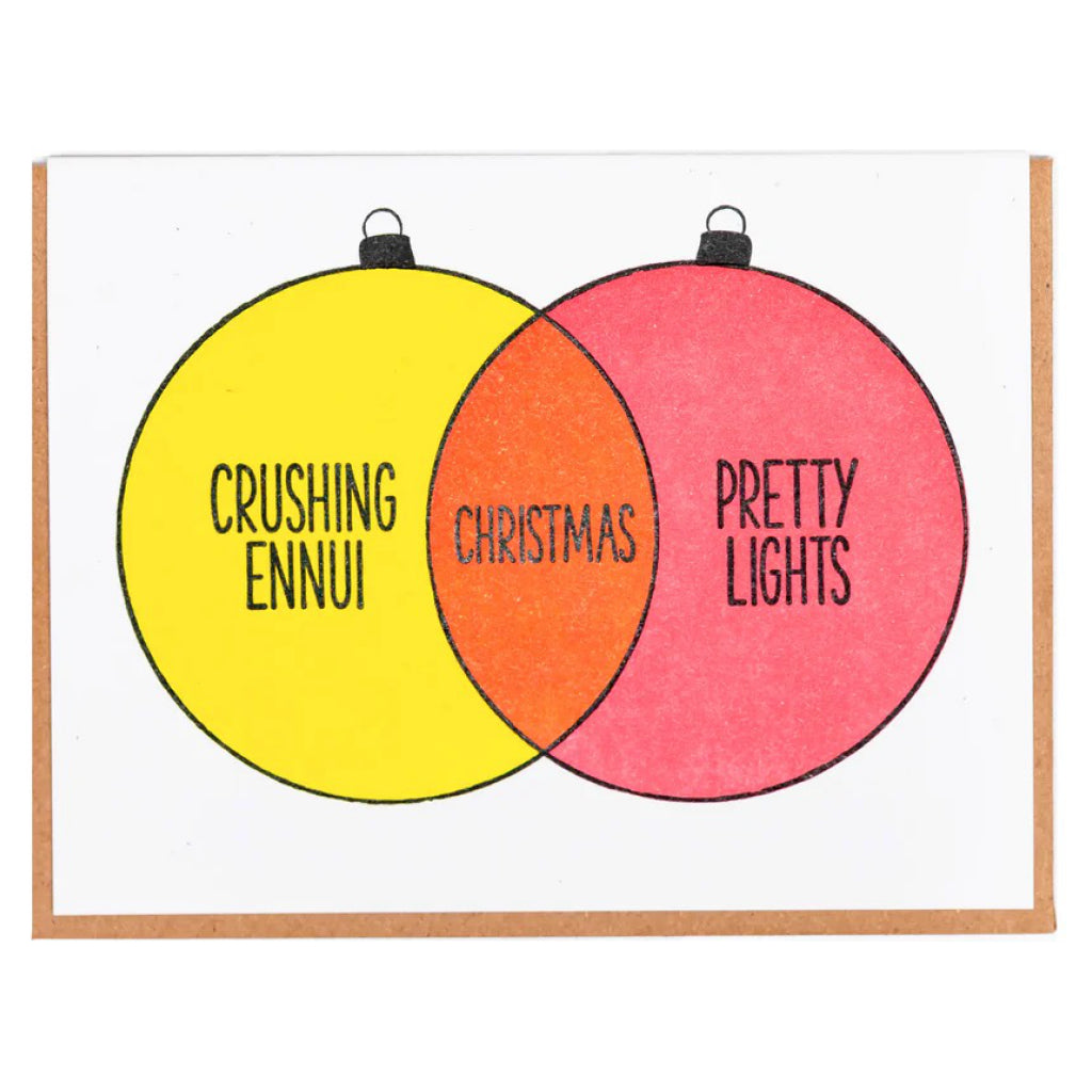 Venn Diagram Christmas Card | Lady Pilot Letterpress – Outer Layer