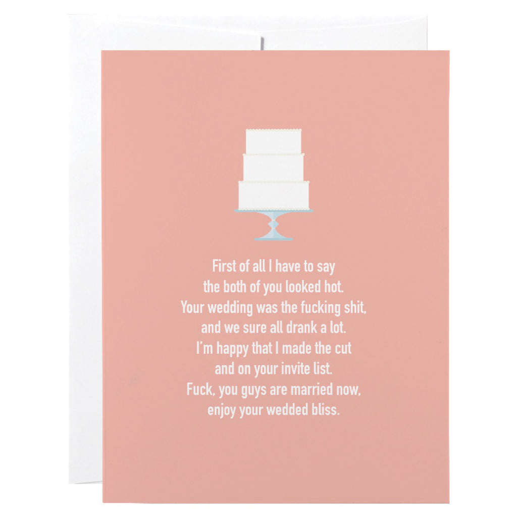 Wedding Poem Card by Classy Cards – Outer Layer