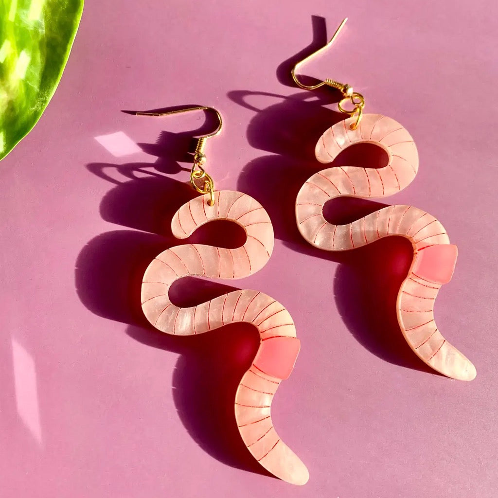 Wiggly Worm Earrings | Not Picasso – Outer Layer