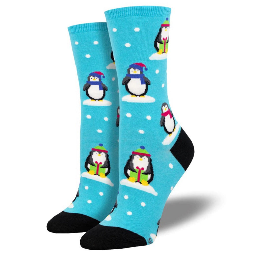 Women's Penguins Socks Blue | SockSmith – Outer Layer