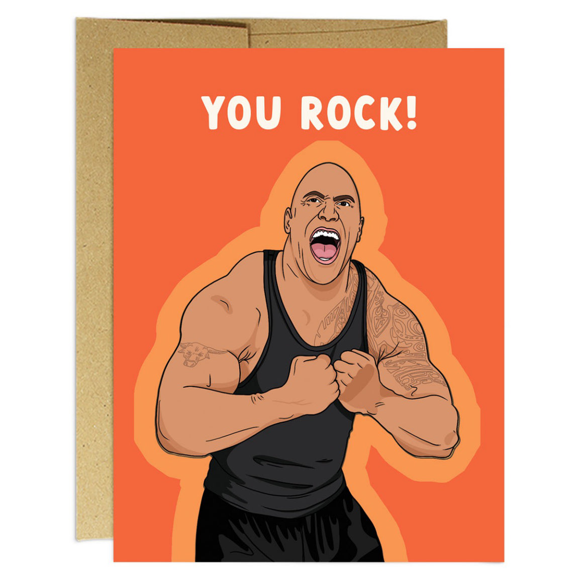 You Rock Dwayne Johnson Card | Party Mountain Paper – Outer Layer