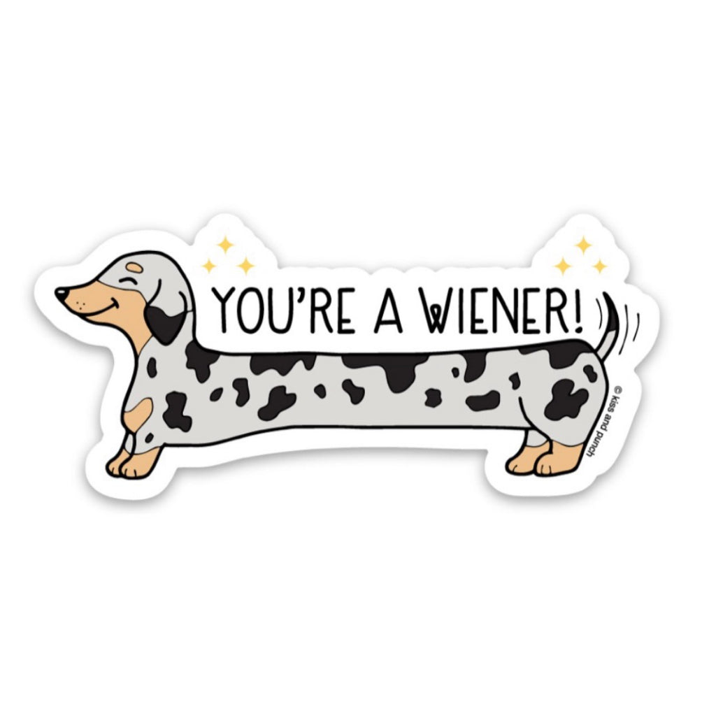 You're A Weiner Dog Sticker | Kiss And Punch – Outer Layer
